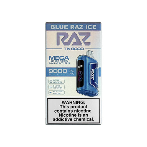 Raz TN9000 - Blue Raz Ice Disposable - $14.99 - VPRSTS